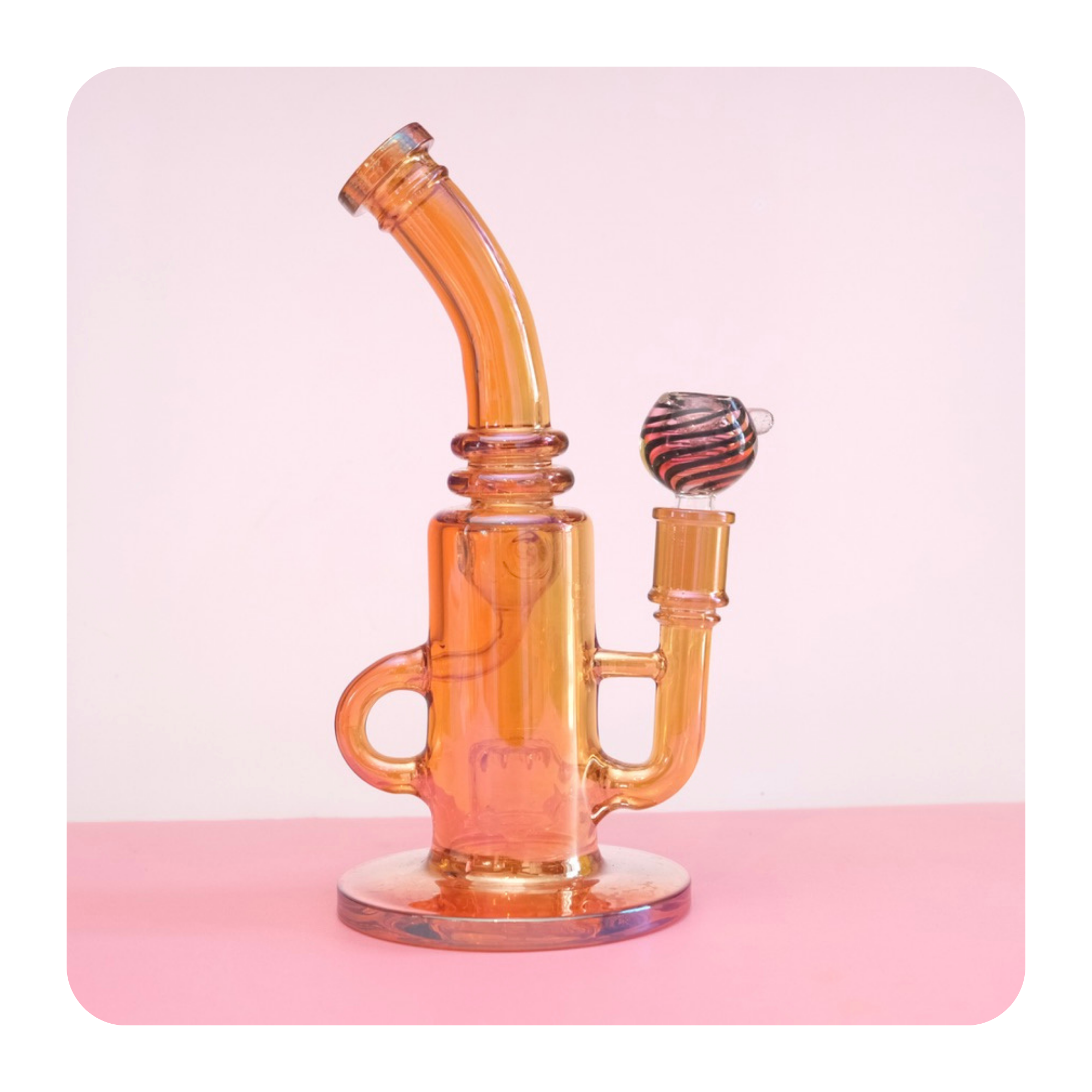 Sturdy Rose Gold Bong with 14mm Bowl | Aurora | Shop Bloomfield