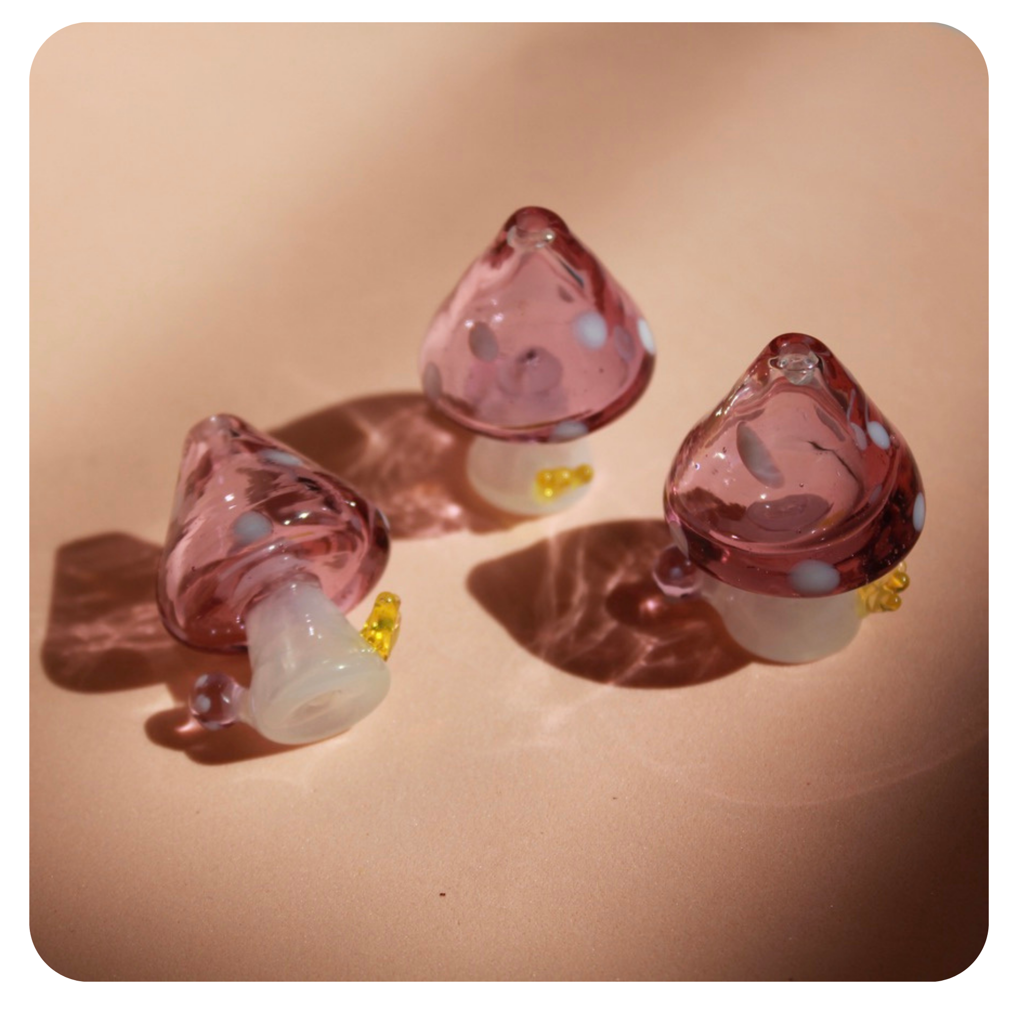 Pink Mushroom Carb Cap | Cute Mushroom Dab Tools | Shop Bloomfield